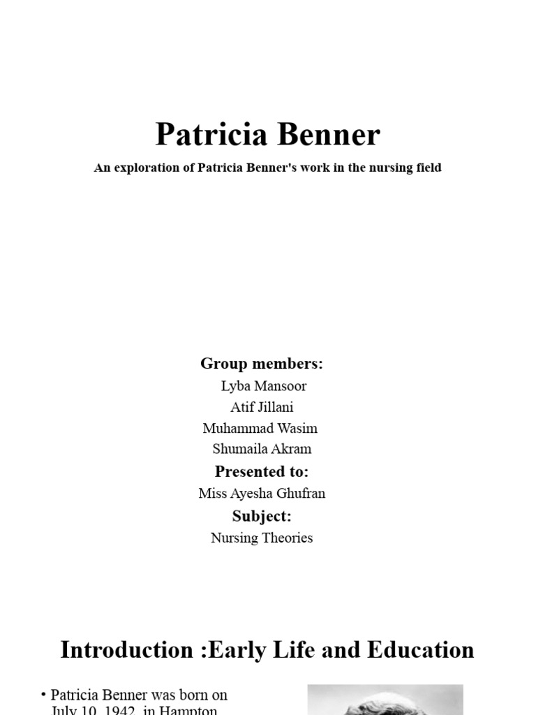 Patricia Benner Educational Background | National Education