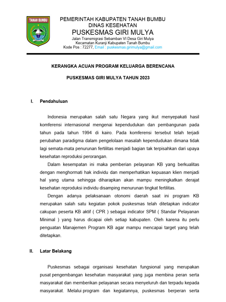 Kak Program KB 2022 | PDF
