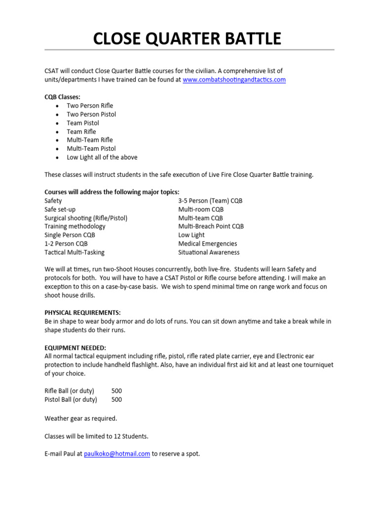 2 Person CQB Civilian | PDF