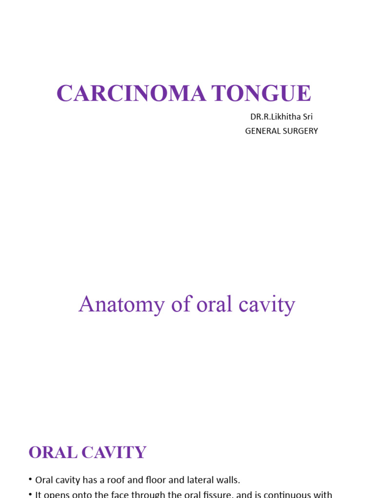 Anatomy of Oral Cavity | PDF | Tongue | Lip