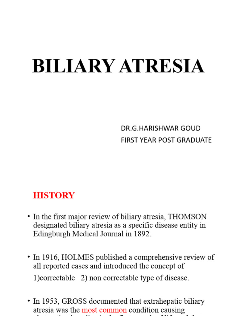 Biliary Atresia | PDF | Liver | Clinical Medicine