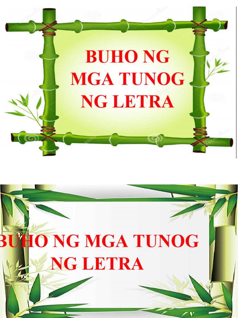 Buho NG Mga Tunog NG Letra | PDF