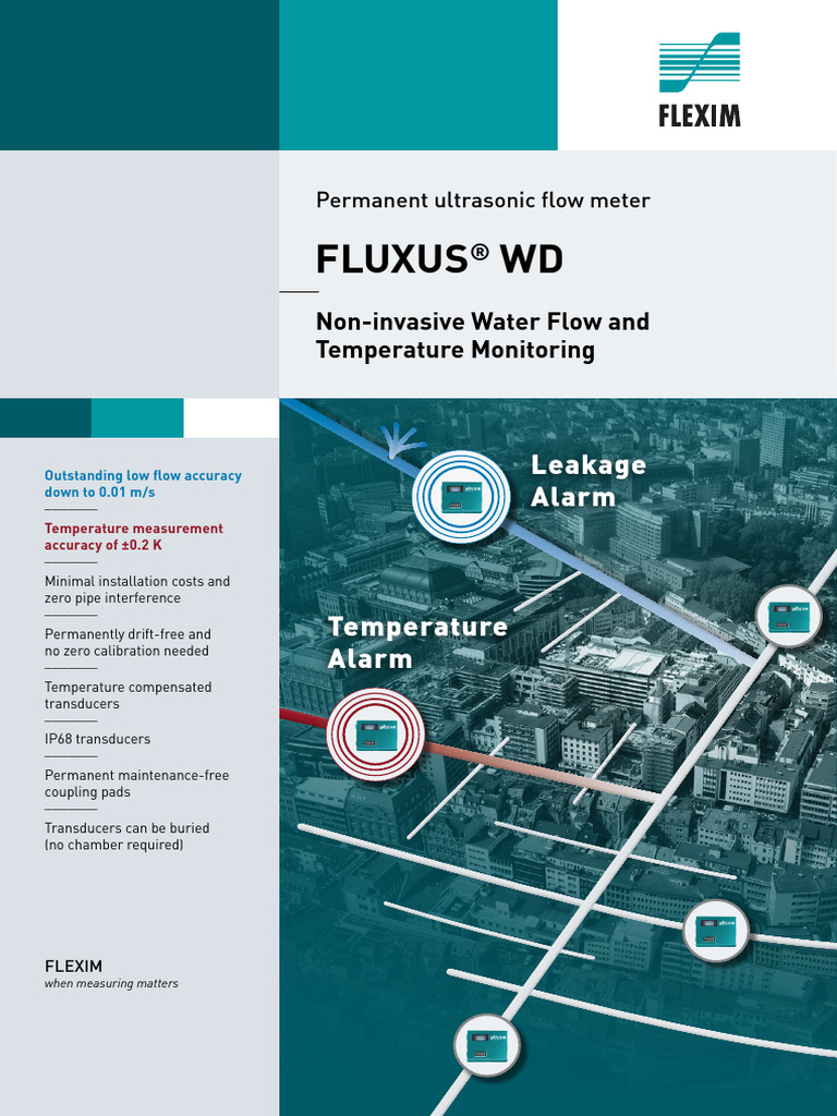 Flexim Fluxus WD | PDF | Flow Measurement | Ultrasound
