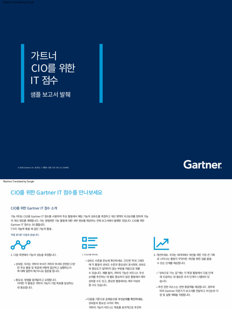 Gartner It Score Sample Report | PDF