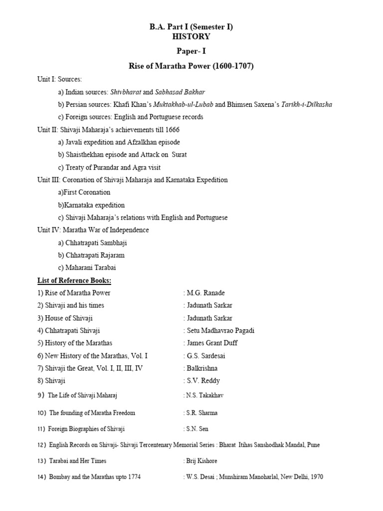 BA Part I I History | PDF