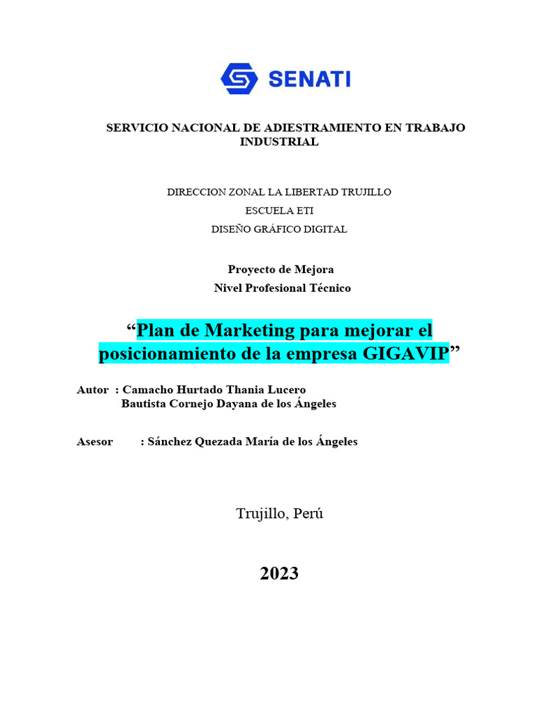 TESIS SENATI- | PDF | Marketing | Business