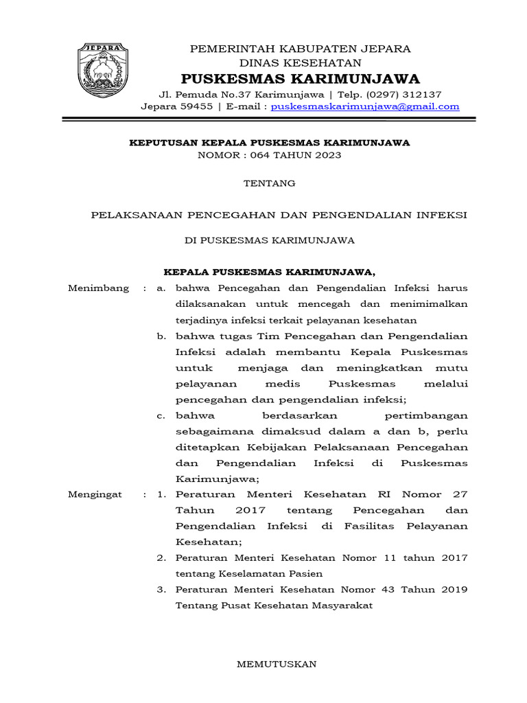 SK Pelaksanaan Ppi | PDF | Pengembangan Diri
