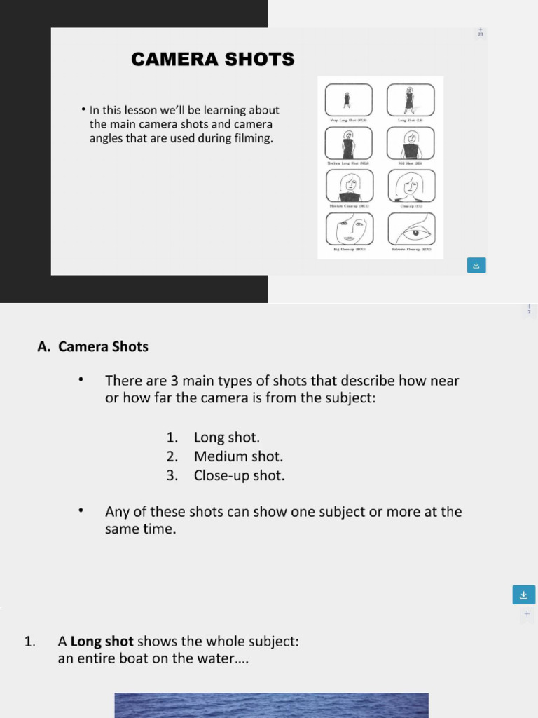 Camera Angles and Shots | PDF
