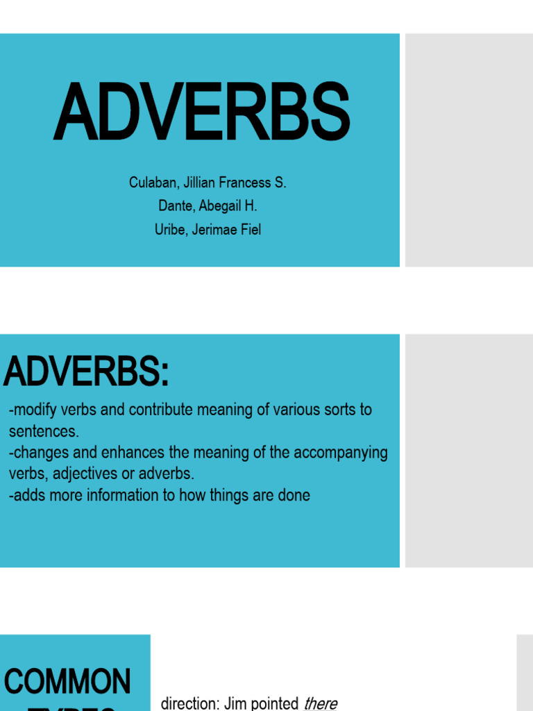 Understanding Adverbs in English | PDF | Language Arts & Discipline