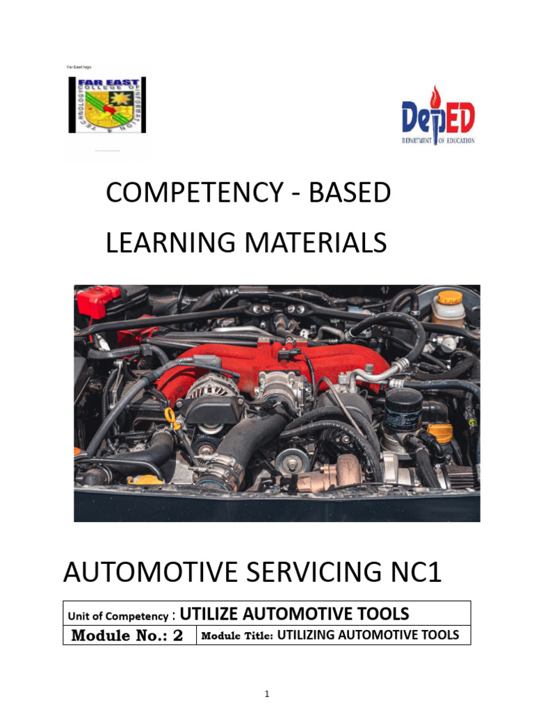 Automotive Tools Utilization Module NC1 | PDF | Technology & Engineering