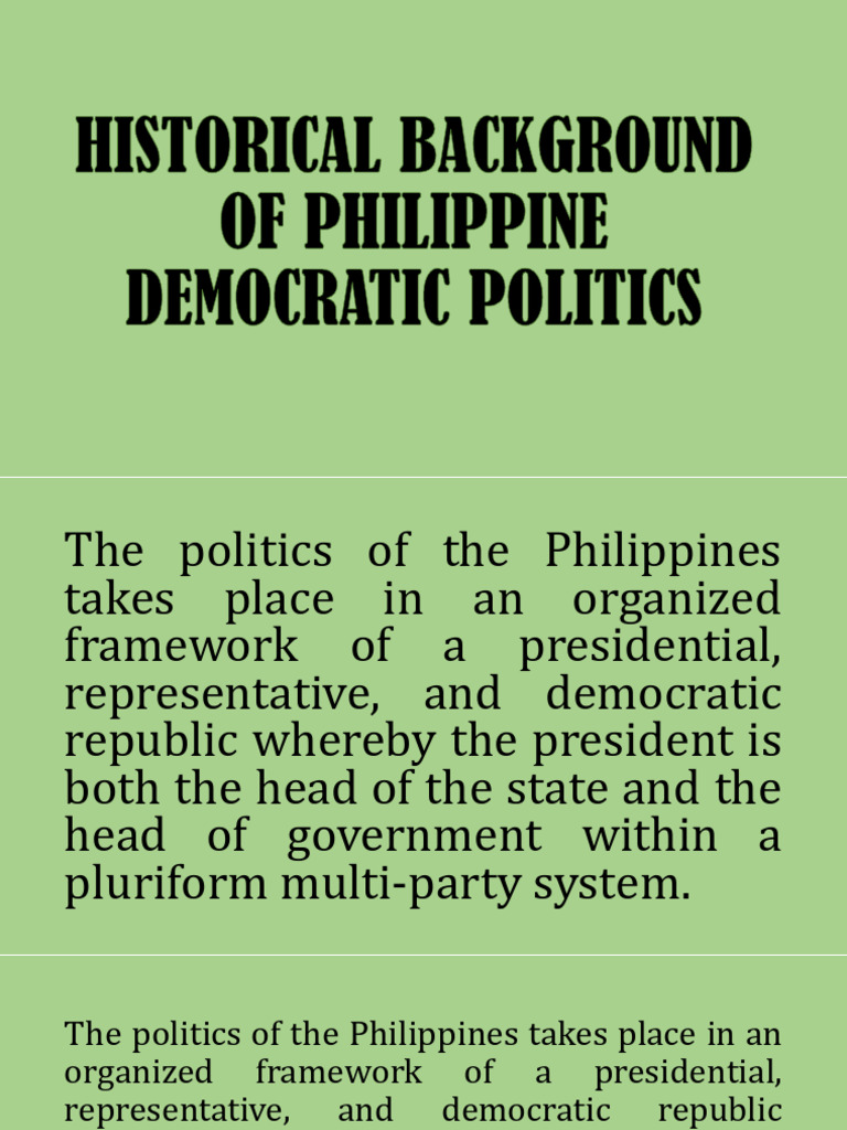 Historical Background of Philippine Democratic Politics | PDF | Supreme ...