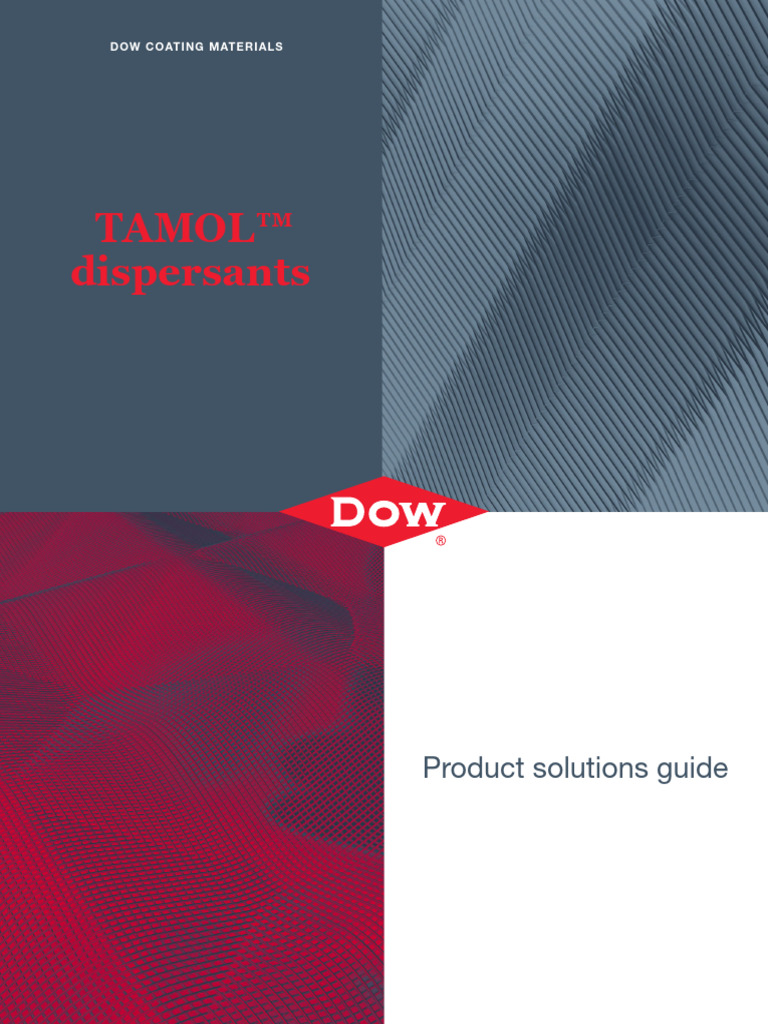 884 02316 01 Tamol Dispersants Product Solutions Guide | PDF | Colloid ...