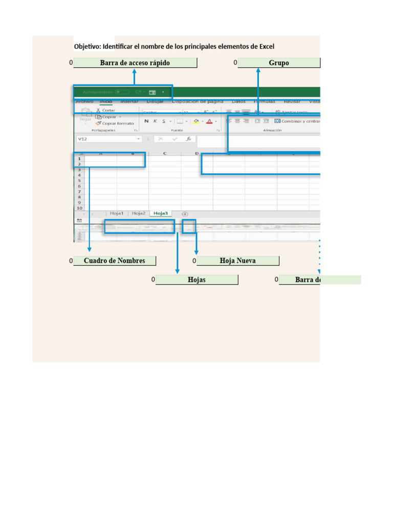 Elementos Clave de Excel y Atajos | PDF | Microsoft Excel | Informática