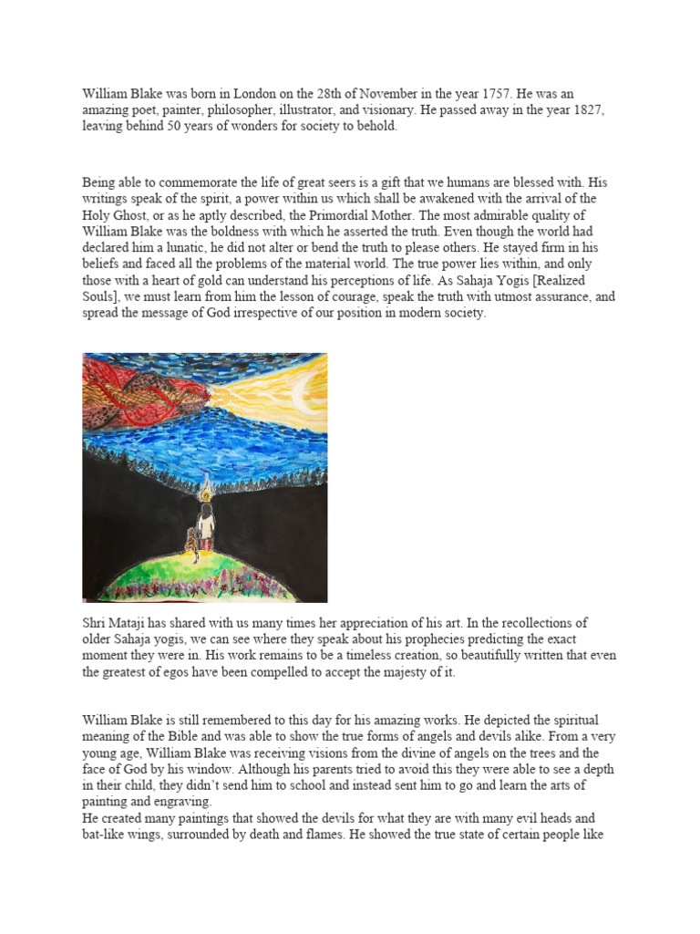 William Blake Select Poems | PDF | William Blake | Glory (Religion)