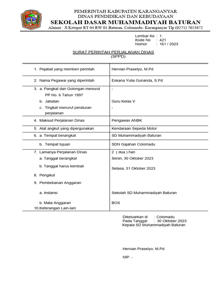 SPPD 2023 Bu Eskana | PDF