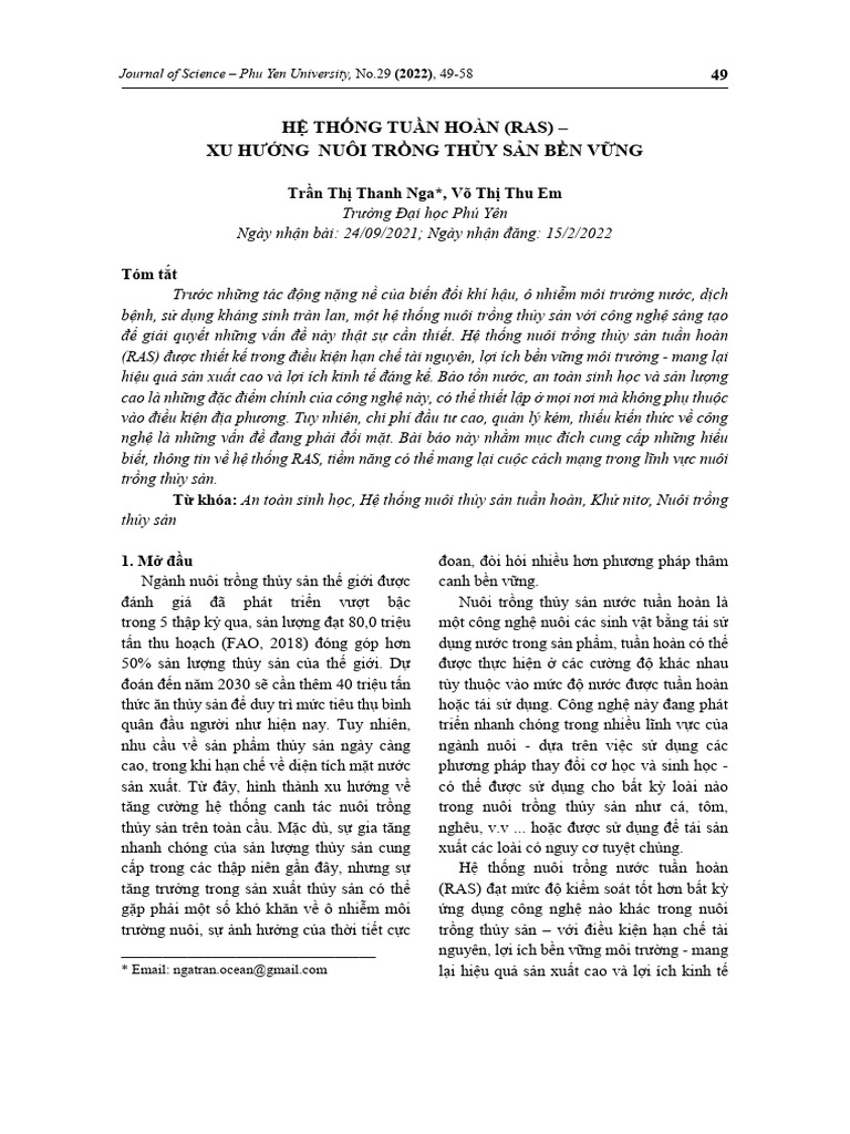 Gioi Thieu He Thong Loc Tuan Hoa RAS | PDF