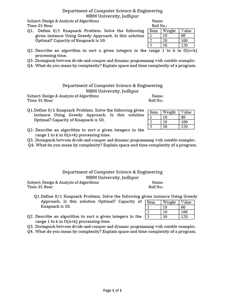 Daa 03 11 2023 | PDF | Computational Complexity Theory | Time Complexity Daa 03 11 2023 | PDF | Computational Complexity Theory | Time Complexity
