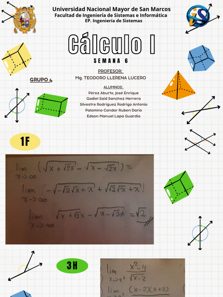 Cálculo I - Grupo4 - Sem6 | PDF