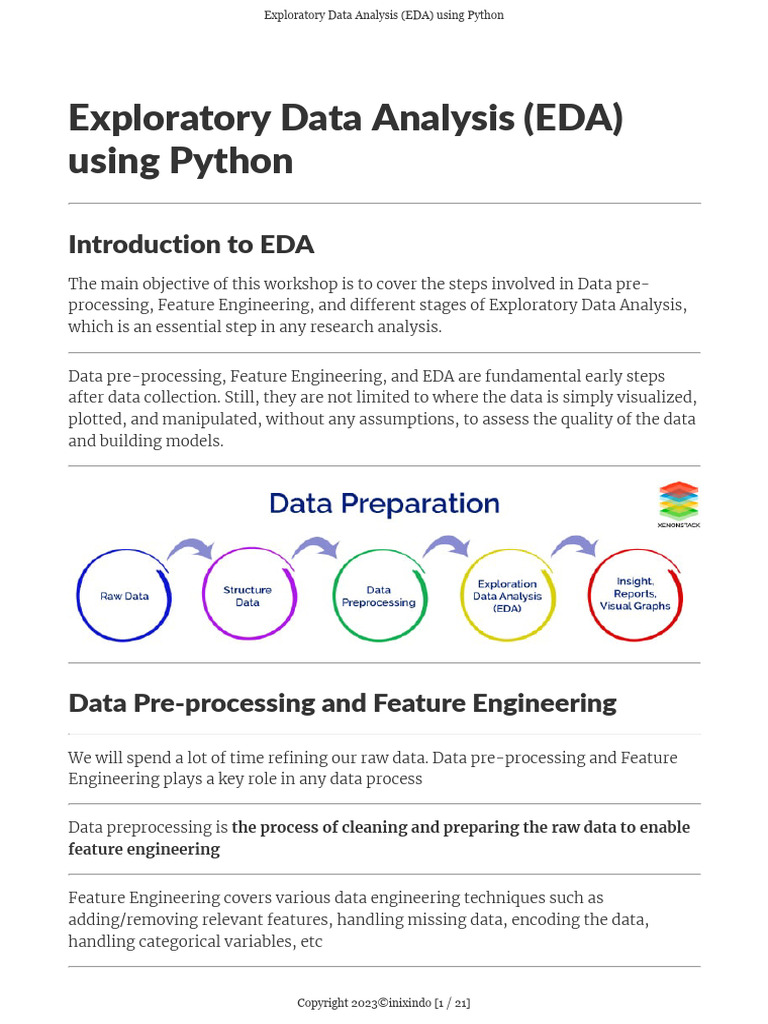 Exploratory Data Analysis (EDA) Using Python | PDF | Data Analysis ... Exploratory Data Analysis (EDA) Using Python | PDF | Data Analysis ...