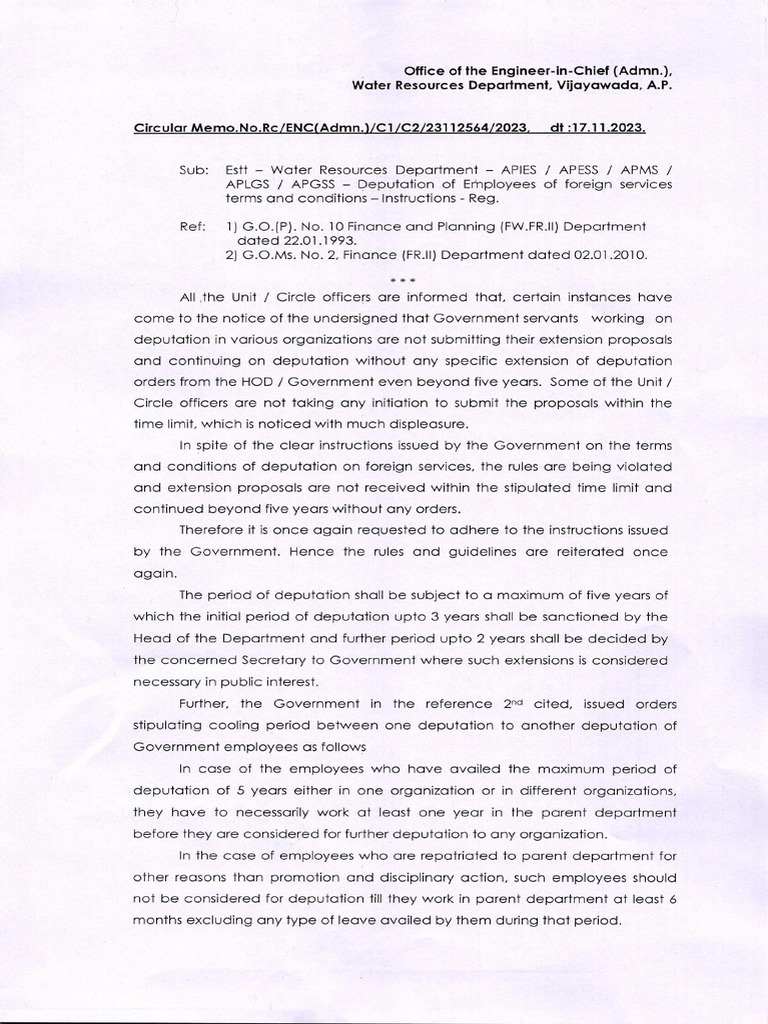 Deputation Foreign Service Rule | PDF