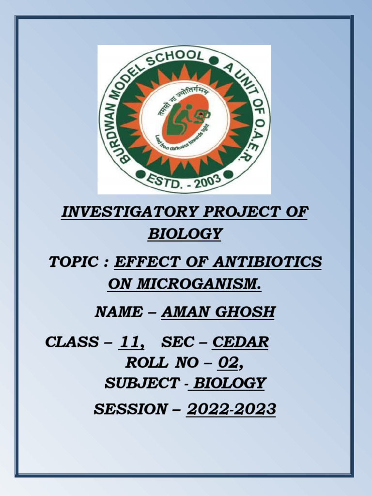 Bio Project | PDF | Microbiota | Bacteriophage