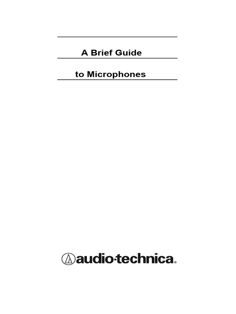 Microphone Guide | PDF | Microphone | Loudspeaker