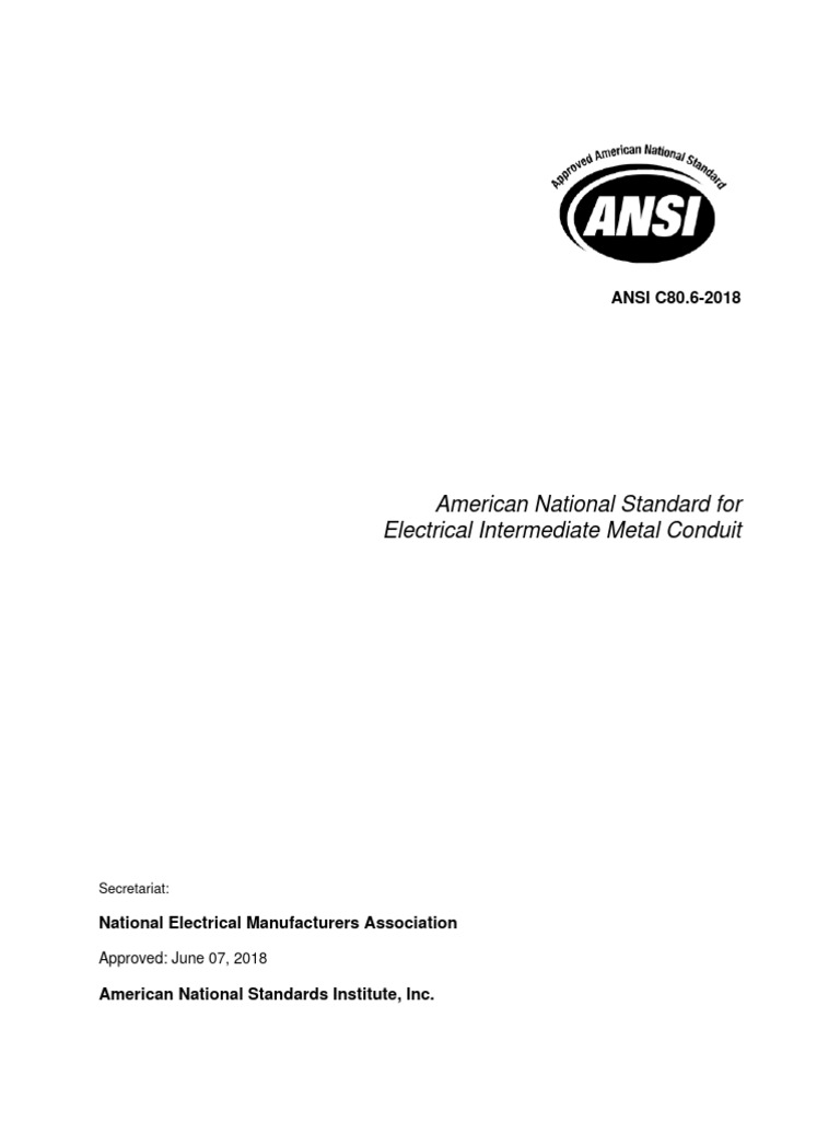 ANSI C80 6 2018 Contents and Scope | Download Free PDF | Materials ...
