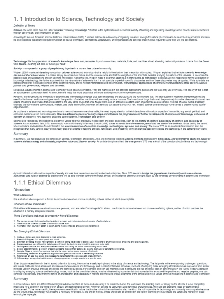 Sts Reviewer | PDF | Psychoanalysis | Heliocentrism