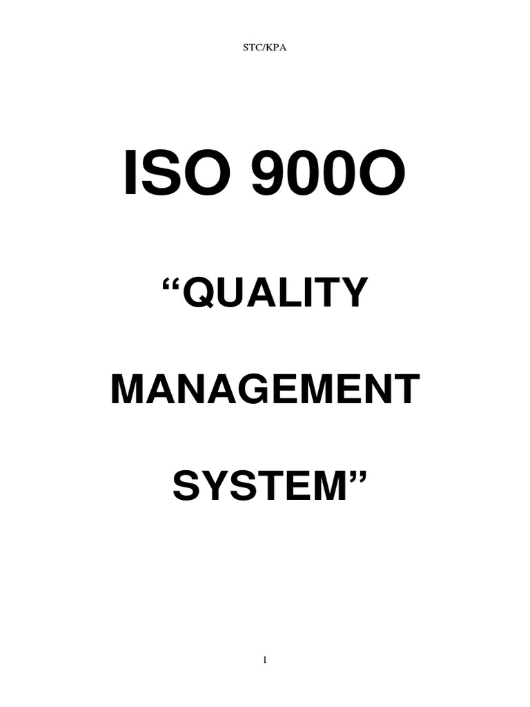 ISO 9000 (Quality System), TQM | PDF | Iso 9000 | Quality Management System