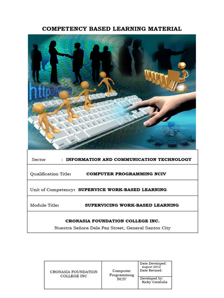 Supervise Work-Based Learning F | PDF | Programming | Computer Program