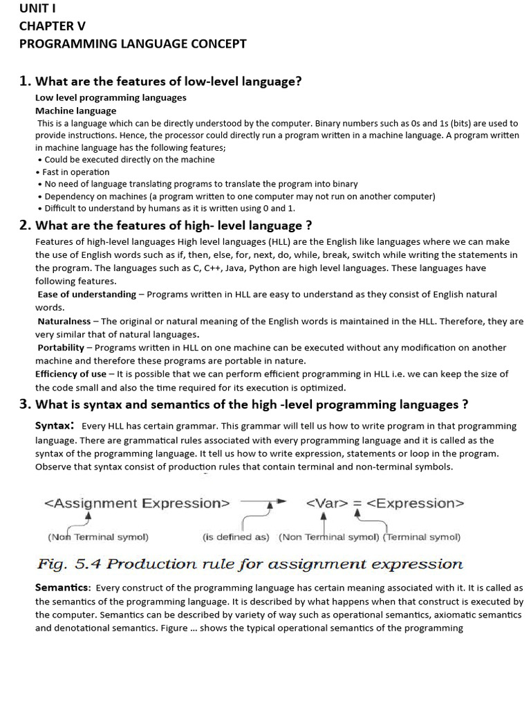 UNIT 1 CHAPTER 5 Programming Language Concept | PDF | Programming ... UNIT 1 CHAPTER 5 Programming Language Concept | PDF | Programming ...