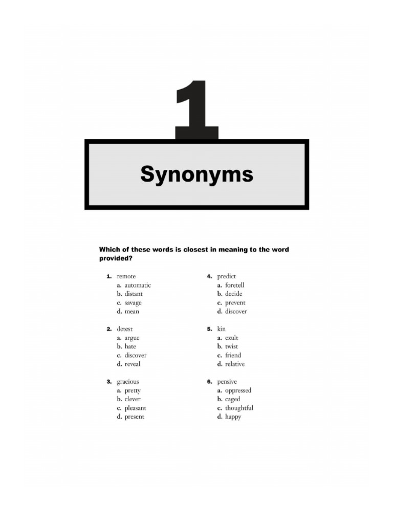 Synonyms | PDF