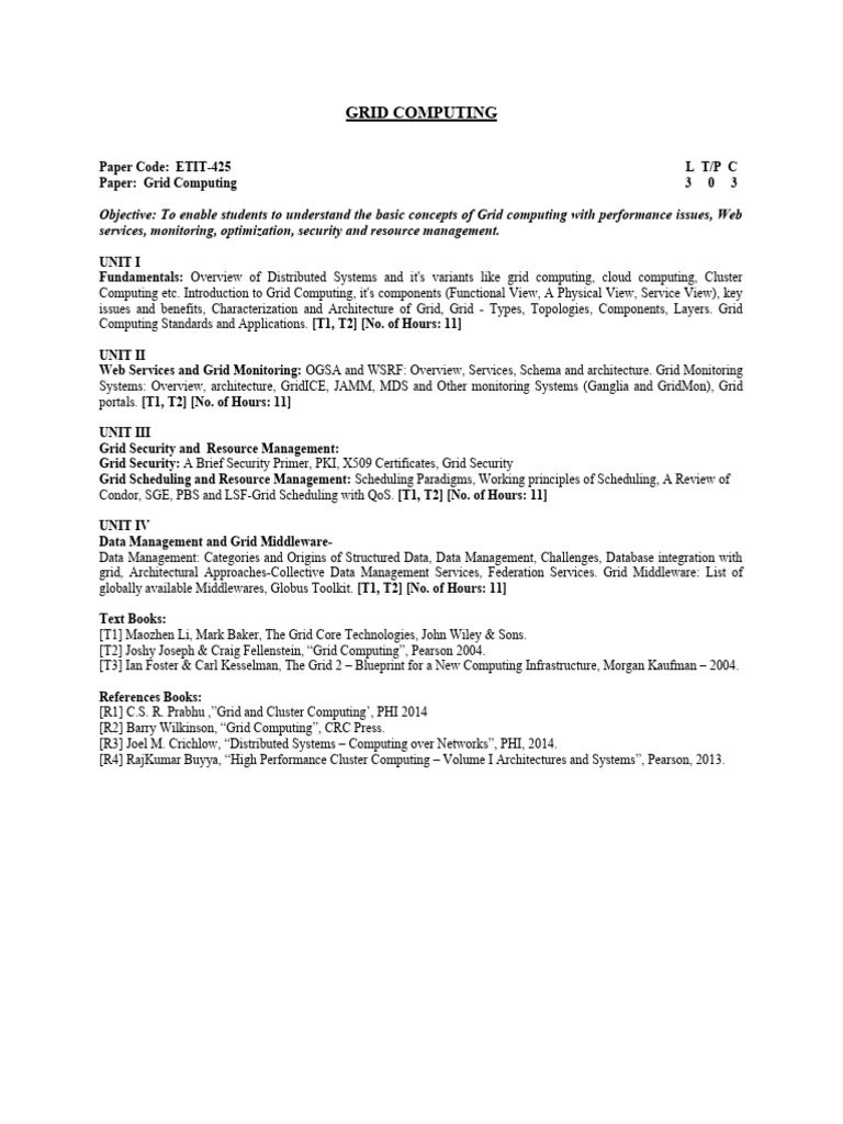 Grid Computing Pdf Grid Computing Computing