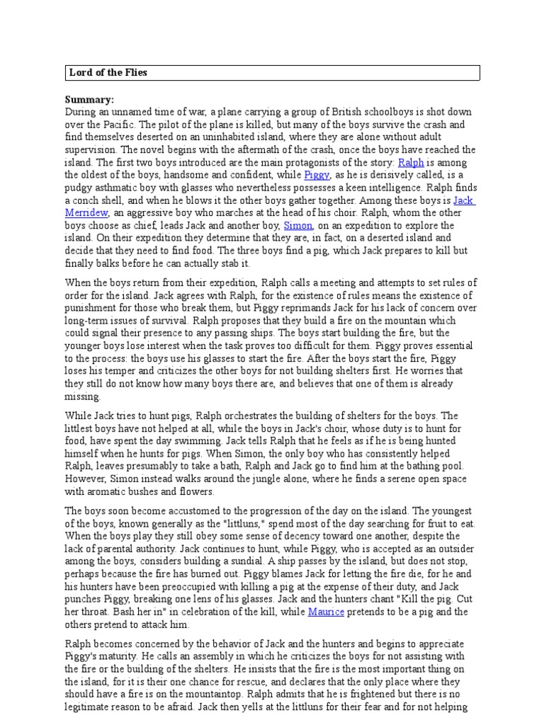 Lord of The Flies | PDF