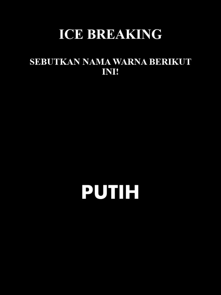 Ice Breaking | PDF | Karier & Perkembangan | Kesehatan Holistik