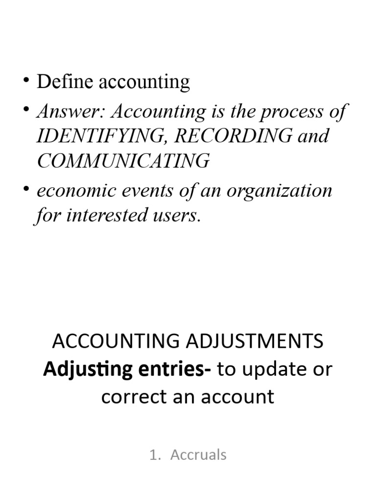 Adjusting Entries Pdf Depreciation Debits And Credits