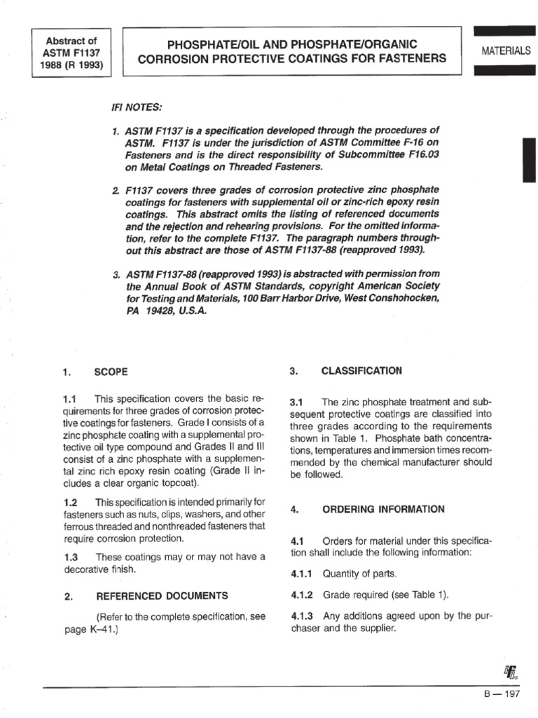 Abstract of ASTM F1137 1993 | PDF | Screw | Corrosion