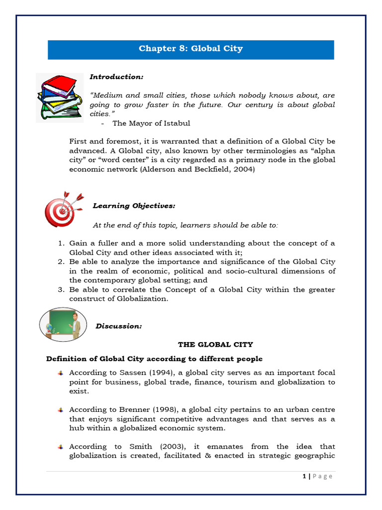 Defining Global Cities and Their Traits | PDF | Economies | Business