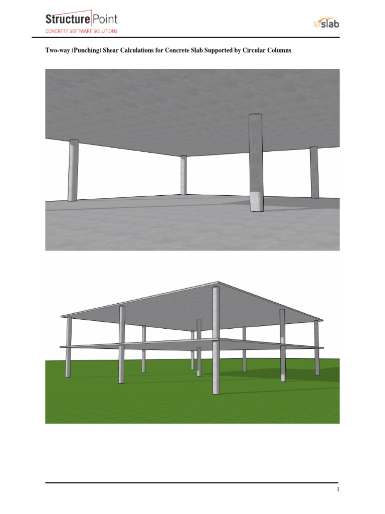 Punching Shear Design for Circular Columns | PDF | Area | Column