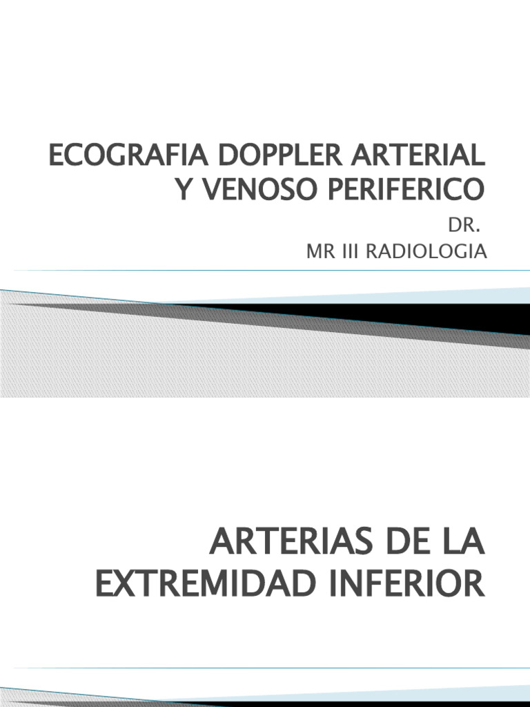 Ecografia Doppler Arterial Y Venoso Periferico Pdf Sistema