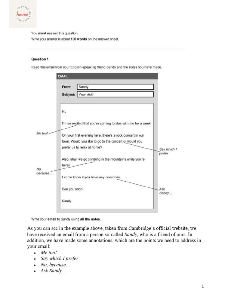Writing For PET B1 | PDF | Brainstorming | Human Communication