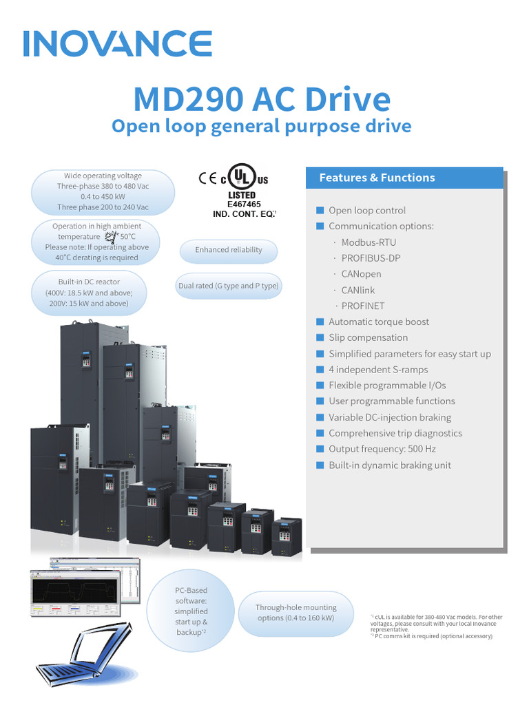 MD290-Brochure-03 06 20 | PDF | Alternating Current | Electrical Components