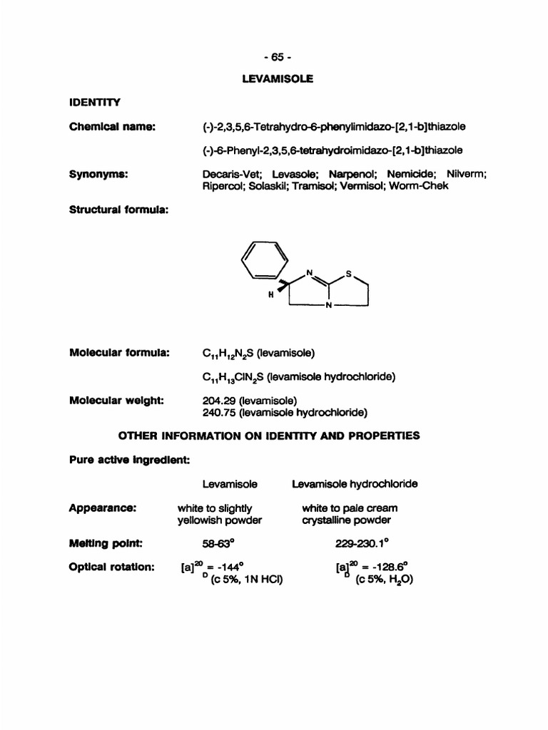 41 3 Levamisole | PDF