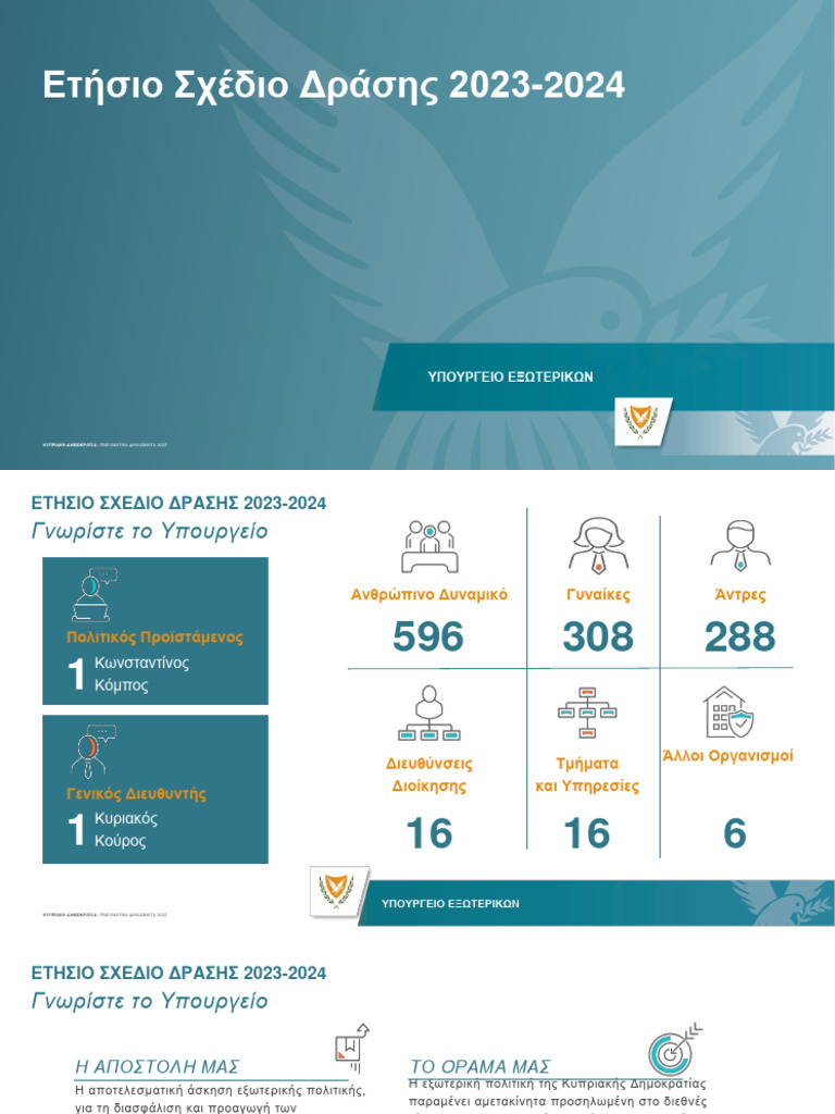 Σχέδιο Δράσης Υπουργείου Εξωτερικών 2023-24 | PDF