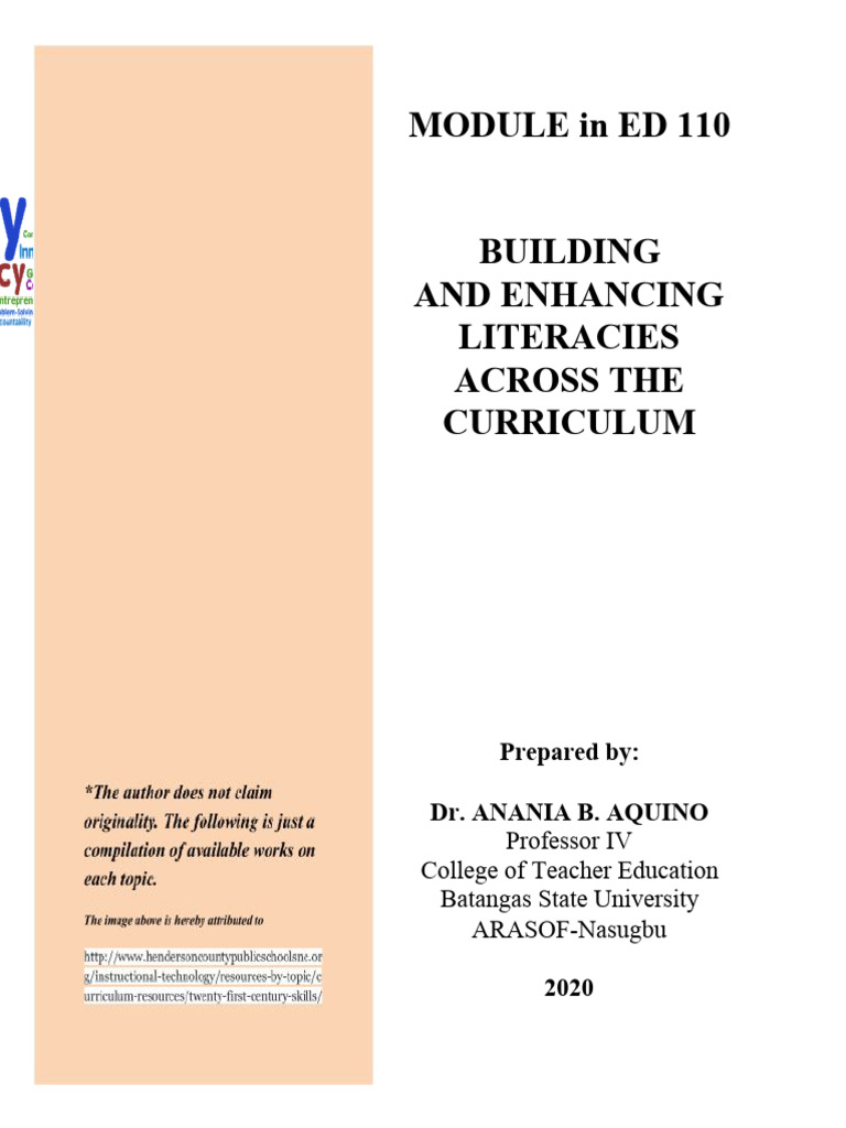 1st Module - 1661681940 | PDF | Literacy | Globalization