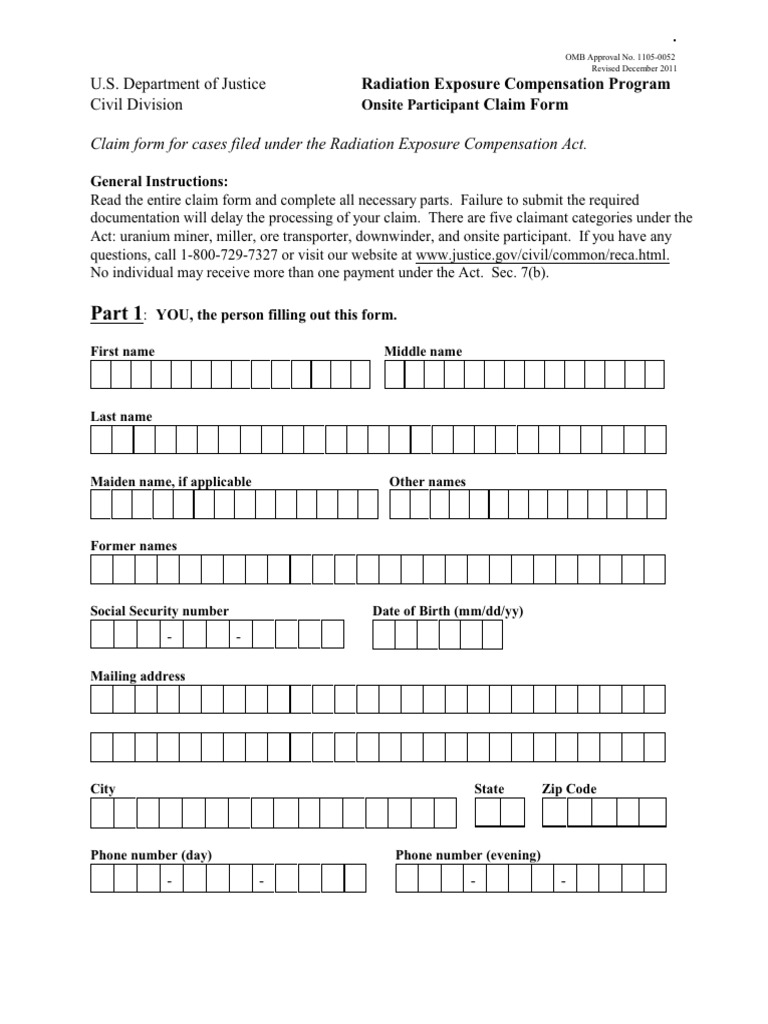 RECA Claim Form Instructions | PDF | Pathology | Radiology