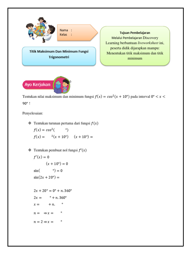 LKPD Nilai Maksimum Minimum | PDF