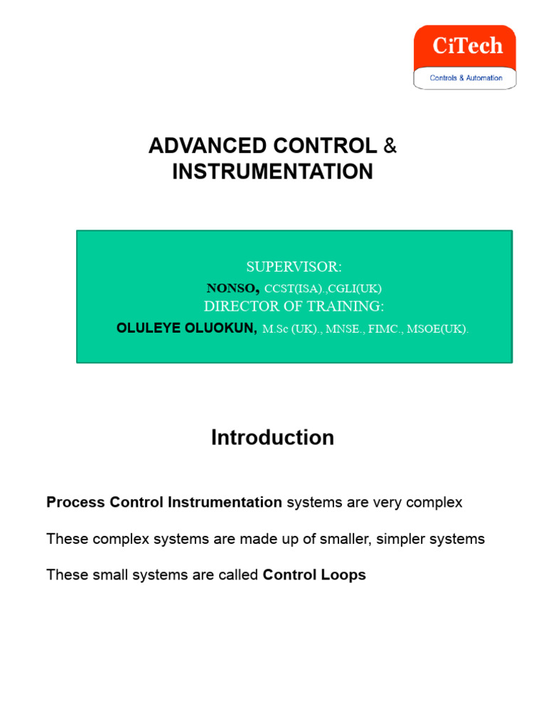 Advanced Control Loop Systems Explained | PDF | Feedback | Control Theory