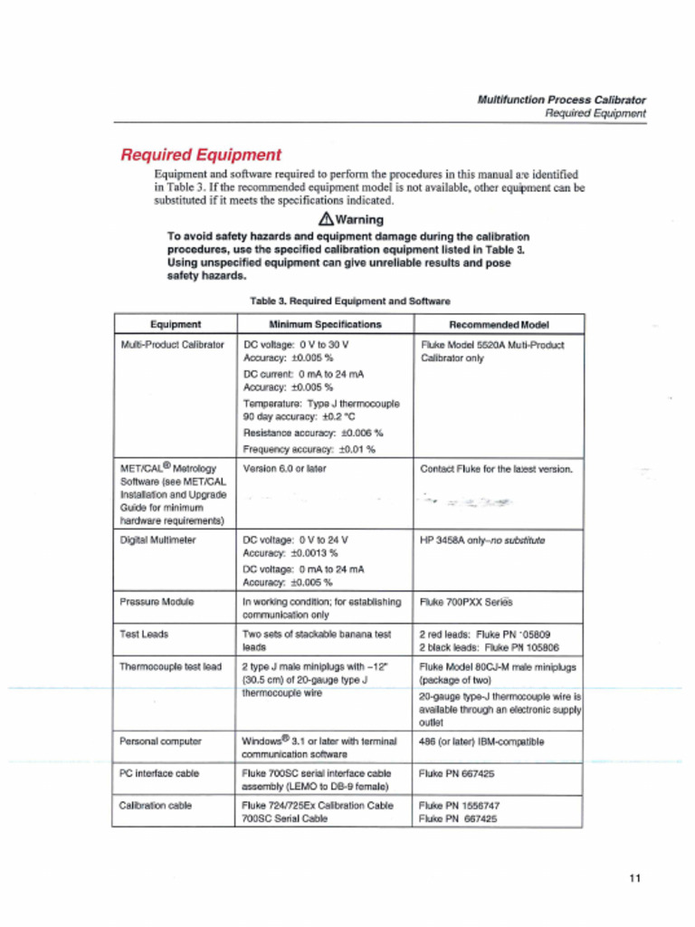 FLUKE 725ex - CAl Manual | PDF