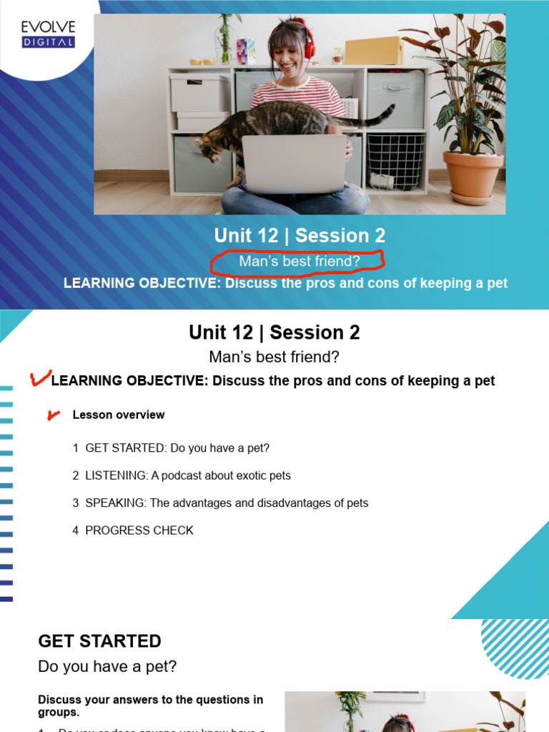 Unit 12 - Session 2: Man's Best Friend? | PDF | Pet | Animals And Humans